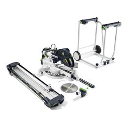 FESTOOL KS 120 REB-set-UG KAPEX Kapp-Zugsäge mit leistungsstarkem Motor und präziser Schnitttiefe für Holzwerkstoffe, inkl. Untergestell UG-KAPEX, 575313)
