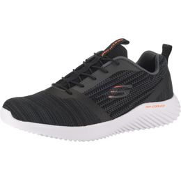 Skechers Sneaker 'Bounder' Herren Gr&ouml;&szlig;e 42 graumeliert / dunkelorange / schwarz