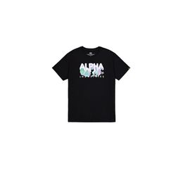 Alpha Industries T-Shirt 'Nebu' Herren Gr&ouml;&szlig;e 5XL mischfarben / schwarz