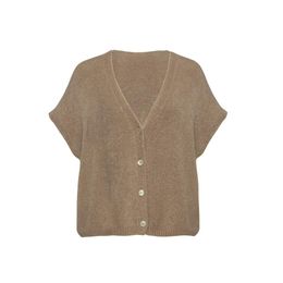 Lilavie Strickweste ' Ninaa ' Damen Gr&ouml;&szlig;e XS/XL taupe