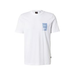 BOSS T-Shirt 'Te_Plain' Herren Gr&ouml;&szlig;e 6XL hellblau / wei&szlig;