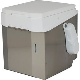 BioTioo 2.0 RL-M Trockentrenntoilette mit vollautomatischem Motor 12V / 24V / manuellem R&uuml;hrwerk / L&uuml;fter edelstahl - Trockentoiletten