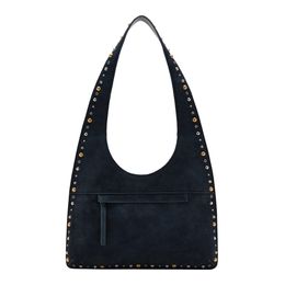 Mango Schultertasche 'Indira' Damen Gr&ouml;&szlig;e One Size navy / gold / silber
