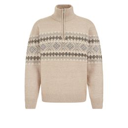 WE Fashion Pullover Herren Gr&ouml;&szlig;e S beige / hellgrau / schwarz / wei&szlig;
