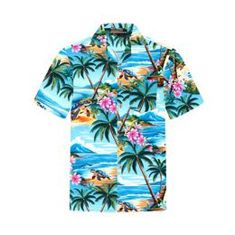 Hawaiihemdshop.de Hemd 'Hawaiihemd "Turtle Island"' Herren Gr&ouml;&szlig;e S aqua