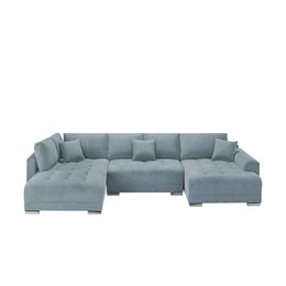 Wohnlandschaft mit Schlaffunktion Lemie grau Ma&szlig;e (cm): B: 356 H: 85 T: 218.0 Sofas > Sofas nach Material > Stoffsofas &raquo; Sofa DE