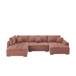 Wohnlandschaft mit Schlaffunktion Lemie rot Ma&szlig;e (cm): B: 356 H: 85 T: 218.0 Sofas > Sofas nach Material > Stoffsofas &raquo; Sofa DE