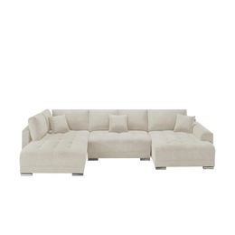 Wohnlandschaft mit Schlaffunktion Lemie beige Ma&szlig;e (cm): B: 356 H: 85 T: 218.0 Sofas > Sofas nach Material > Stoffsofas &raquo; Sofa DE
