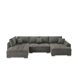 Wohnlandschaft mit Schlaffunktion Lemie schwarz Ma&szlig;e (cm): B: 356 H: 85 T: 218.0 Sofas > Sofas nach Material > Stoffsofas &raquo; Sofa DE