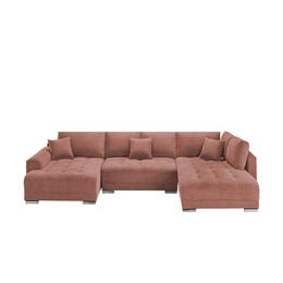 Wohnlandschaft mit Schlaffunktion Lemie rot Ma&szlig;e (cm): B: 356 H: 85 T: 218.0 Sofas > Sofas nach Material > Stoffsofas &raquo; Sofa DE