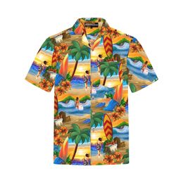 Hawaiihemdshop.de Hemd 'Hawaiihemd Surfer's Paradise' Herren Gr&ouml;&szlig;e S orange