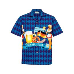 Hawaiihemdshop.de Hemd 'Hawaiihemd Oktoberfest' Herren Gr&ouml;&szlig;e XL blau