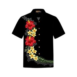 Hawaiihemdshop.de Hemd 'Hawaiihemd "Black Elegance"' Herren Gr&ouml;&szlig;e S schwarz