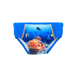 Playshoes Windelbadehose 'Underwater World' Jungen Gr&ouml;&szlig;e 62/68 royalblau / gelb / orange