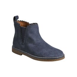 Vertbaudet Leder-Chelsea-Boots in Blau - 43% | Größe 27 | Kinderstiefeletten