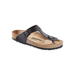 Birkenstock Leder-Zehentrenner in Schwarz - 40% | Größe 37 | Damen-sandalen