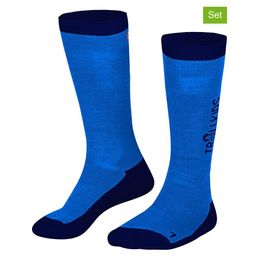 Trollkids 2er-Set: Ski-/ Snowboardsocken "Kids Ski" in Dunkelblau - 12% | Gr&ouml;&szlig;e 31-34 | Kinder-outdoor-waesche