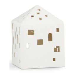 KÄHLER DESIGN Kähler Lichthaus "Urbania Iyshus" in Weiß - (B)9 x (H)12,5 x (T)9 cm - 36% | Kerzen-vasen