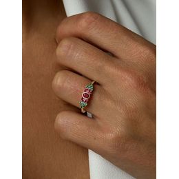 Les Petites Pr&eacute;cieuses Vergold. Ring mit Edelsteinen - 50% | Gr&ouml;&szlig;e 54 | Schmuck