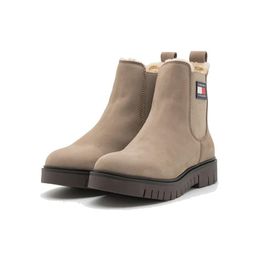 Tommy Hilfiger Shoes Leder-Chelsea-Boots in Khaki - 39% | Gr&ouml;&szlig;e 38 | Stiefeletten