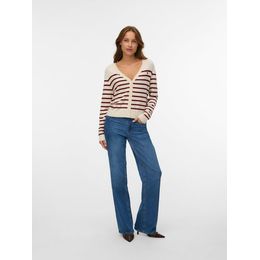 Only Cardigan in Creme/ Bordeaux - 45% | Gr&ouml;&szlig;e M | Damen-pullover-cardigans
