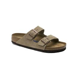 Birkenstock Leder-Pantoletten "Arizona" in Beige - Weite N - 23% | Größe 45 | Herren-hausschuhe
