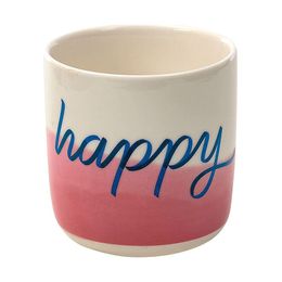 moses. Becher ''Happy'' in Beige/ Rosa - 300 ml - 11% | Gedeckter-tisch