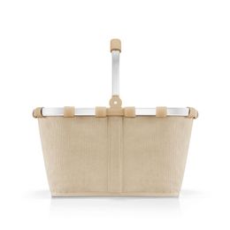 Reisenthel Einkaufstasche Carrybag cord sand exclusive, Beige, Textil, 22 L, 48x29x28 cm, gro&szlig;es Hauptfach, Freizeit, Koffer & Taschen, Einkaufstaschen