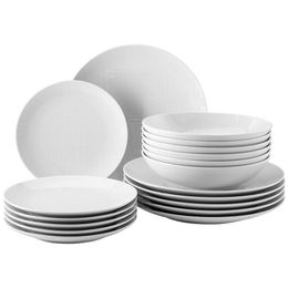 Rosenthal Tafelservice Mesh, Wei&szlig;, Keramik, 18-teilig, 200x200x100 cm, hitzebest&auml;ndig, Essen & Trinken, Geschirr, Geschirr-Sets, Tafelservice
