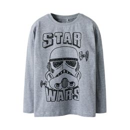 name it Shirt 'NKMVOLT STARWARS' Jungen Gr&ouml;&szlig;e 158/164 graumeliert / schwarz