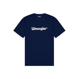 Wrangler T-Shirt 'LOGO TEE' Herren Gr&ouml;&szlig;e S marine / wei&szlig;