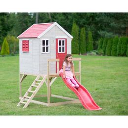WENDI TOYS Spielturm »Tiger« BxTxH: 197x310x242 cm natur/rot