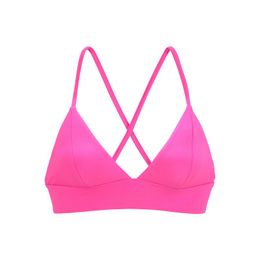 Venice Beach Triangel-Bikini-Top »Lucky«, aus gerippter Strukturware pink 42 - Cup C/D Cup C/D 42 Trendige Unifarbe