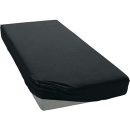 Cinderella Spannbettlaken &raquo;Jersey, f&uuml;r Matratzen bis 25 cm H&ouml;he&laquo; Elastizit&auml;t f&uuml;r ein glatt bezogenes Bett schwarz Obermaterial: 100% Baumwolle B/L:...