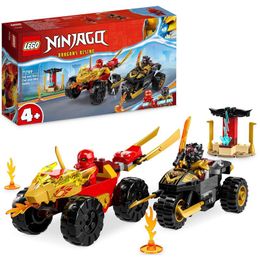 Lego Konstruktionsspielsteine »Verfolgungsjagd mit Kais Flitzer und Ras' Motorrad (71789)« NINJAGO; Made in Europe bunt