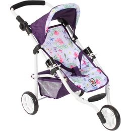 Bayer Chic 2000 CHIC2000 Puppenbuggy »Jogging-Buggy Lola« mit klappbarem Verdeck Flowers lila