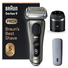 Braun Elektrorasierer »Series 9 Pro+ 9575cc« Reinigungsstation Precision ProTrimmer grau Mit 5 Jahren Herstellergarantie (Nach Online-Registrierung...