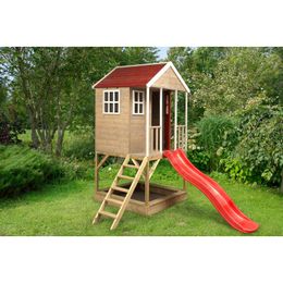 WENDI TOYS Spielturm »Frosch« BxTxH: 197x290x242 cm natur/rot