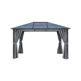 Konifera Pavillon »Aruba« BxT: 3x4m für 6-8 Personen, robustes Aluminiumgestell + PC Dach grau