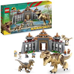 Lego Konstruktionsspielsteine »Angriff des T. rex und des Raptors aufs Besucherzentrum (76961)« Jurassic Park; Made in Europe bunt