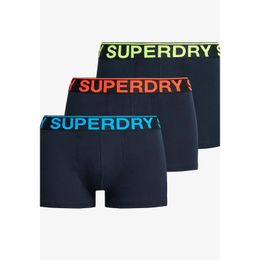 Superdry Boxershorts »TRUNK TRIPLE PACK«, 3 Stk. Eclipse Navy/Neon XL - 3 Stk. 3 Stk. XL Liegt perfekt am Körper an