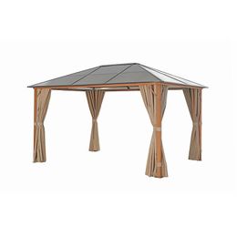 Konifera Pavillon »Aruba 2.0« Gestell aus Aluminium, Dach aus Polycarbonat-Stegplatten beige