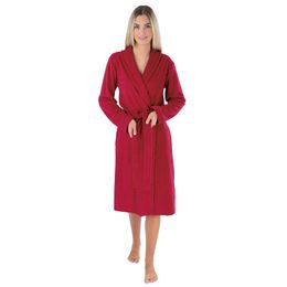 WEWO-Fashion WEWO FASHION Damenbademantel &raquo;4030&laquo; 1 Stk. leicht und weich bordeaux M L&auml;nge: 110 cm Frottierschlingen innen & au&szlig;en