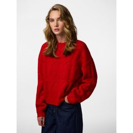 Pieces Damen Pieces Strickpullover &raquo;PCJENNA LS O-NECK CABLE KNIT NOOS BC&laquo; lila XXL