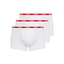 Hugo Underwear Herren HUGO Underwear Trunk &raquo;TRIPLET PLANET&laquo; 3 Stk. Logos am elastischen Bund, mittlere Bundh&ouml;he wei&szlig; XXL (56), 3 Stk.