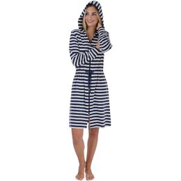 WEWO-Fashion WEWO FASHION Damenbademantel »6038« 1 Stk. navy striped XS Länge: 100 cm maritimer Look