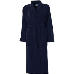 Seahorse Bademantel &raquo; Pure Unisex&laquo; 1 Stk. Langarm, aufgesetzte Taschen blau Velours