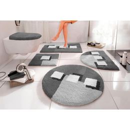 my home Badematte &raquo;Ada, Badvorleger, Badezimmer Teppich&laquo; H&ouml;he 21 mm rutschhemmend beschichtet fu&szlig;bodenheizungsgeeignet schnell trocknend 
