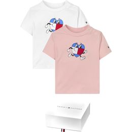 Tommy Hilfiger T-Shirt »BABY FLAG TEE 2 PACK GIFTBOX«, 2 Stk. Baby bis 2 Jahre whimsy pink/white 62 62 2er-Pack T-Shirts von Tommy Hilfiger