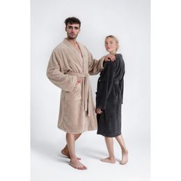 my home Unisex-Bademantel &raquo;Lillou Kimono, ideal f&uuml;r Sauna & Spa, Hotelbademantel, Morgenmantel&laquo; 1 Stk. kuschelig weicher Fleece, pl&uuml;sch, f&uuml;r Damen...